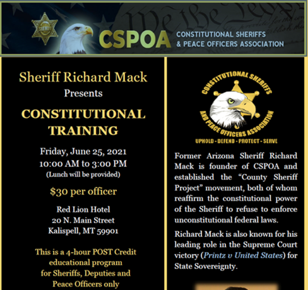 The Constitutional Sheriffs and Peace Officers Association (CSPOA) and ...